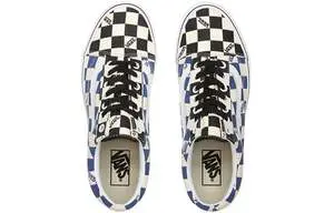 VANS Old Skool Checked Lace-up Sneakers - Black/blue