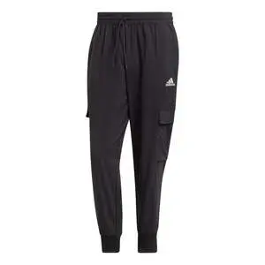 Adidas Essentials Small Logo Woven Cargo Ankle-length Pants - Black