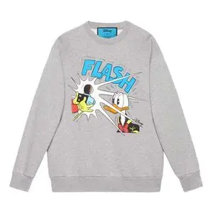 Gucci X Disney Donald Duck Cartoon Round Neck Pullover - Gray