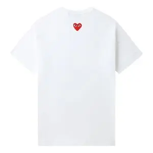 Play Comme Des Garcon Ss25 Heart Back Emblem T-shirt - White