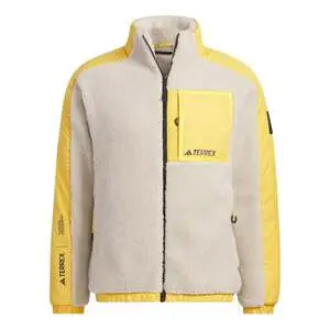 Adidas National Geographic High-pile Fleece Jacket - Beige/yellow