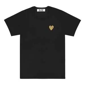 Play Comme Des Garcon Embroidered Heart T-shirt - Black