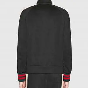 Gucci Technical Jersey Track Jacket With Stripe Detail - Black/red