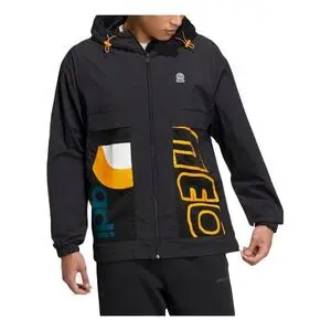 Adidas Neo Sports Woven Alphabet Hooded Jacket - Multi-color