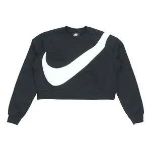 Nike Nike Sportswear Swoosh Cropped Sweatshirt Black