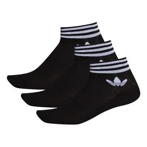 Adidas Originals Logo Ankle Socks 3 Pack - Black