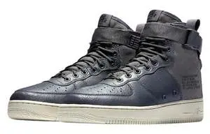 Nike Sf Air Force 1 Mid High Top Sneakers - Dark Grey/light Bone