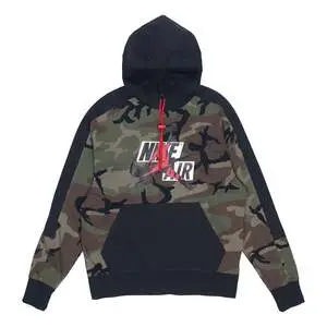 JORDAN Jumpman Classics Camo Hoodie - Olive Green