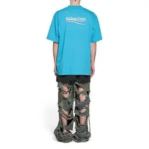 Balenciaga Political Campaign T-shirt Large Fit - Blue Sky
