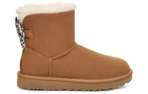 UGG Checkered Bow Short Boots