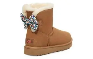 UGG Checkered Bow Short Boots