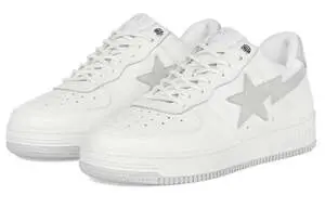 A BATHING APE X Jjjjound Sta Low Top Sneakers - White/grey