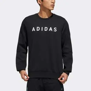 Adidas Logo Printing Sports Round Neck Pullover