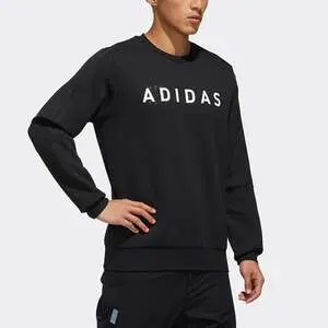 Adidas Logo Printing Sports Round Neck Pullover