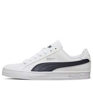 PUMA Smash Vulc Low Top Sneakers - White/blue