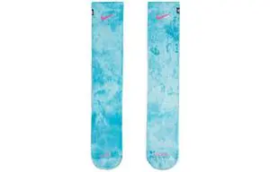 Nike Tie Dye Quick Dry Breathable Sports Socks Couple Style One Pair Blue