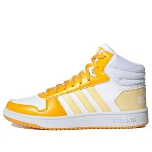 Adidas Hoops 2.0 Mid Sneakers - White/yellow