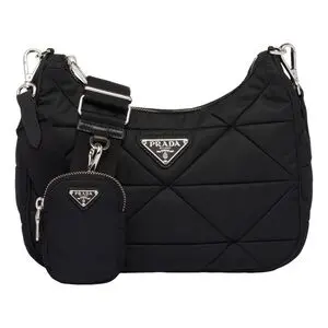Prada Padded Re-nylon Shoulder Bag - Black