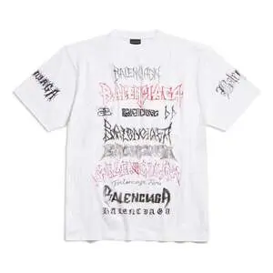 Balenciaga Diy Metal T-shirt 'white Black Red - White/black/red