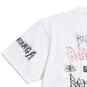 Balenciaga Diy Metal T-shirt 'white Black Red - White/black/red