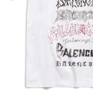Balenciaga Diy Metal T-shirt 'white Black Red - White/black/red