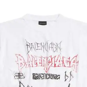 Balenciaga Diy Metal T-shirt 'white Black Red - White/black/red