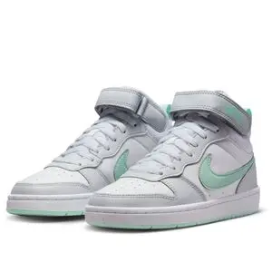 Nike Court Borough Mid 2 "pure Platinum Mint Foam" Sneakers - Gray/green