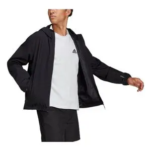 Adidas Solid Color Logo Hooded Jacket - Multi-color