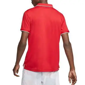 Nike Court Dri-fit Tennis Lapel Red White