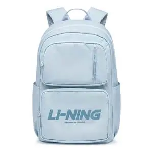 LI-NING Logo Backpack - Light Blue/white