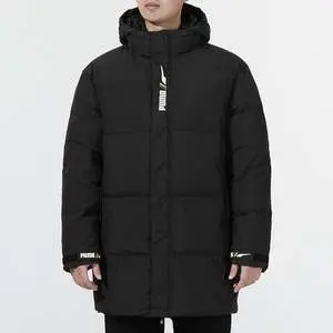 PUMA Quilted Hooded Down Jacket - Black