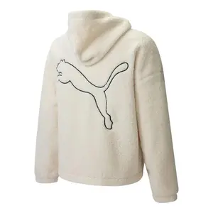PUMA Puma Embossed Logo Sherpa Jacket White/black