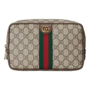 Gucci Savoy Toiletry Case With Web - Beige/ebony