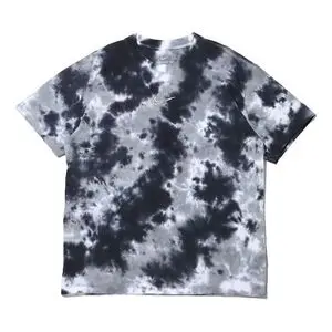 Nike Sports Loose Tie Dye Printing Round Neck Short Sleeve Gray - Grey