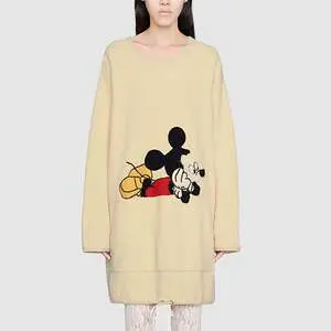 Gucci X Disney Cotton Crew Neck Dress