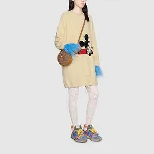 Gucci X Disney Cotton Crew Neck Dress
