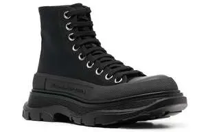 Alexander McQueen Tread Slick Lace-up Boots - Black