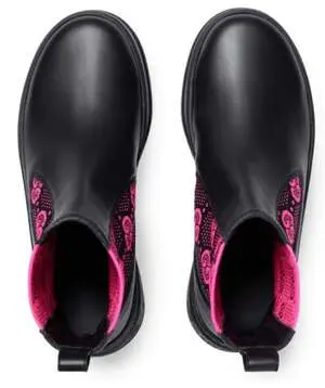 Gucci Gg Jersey Chelsea Boots