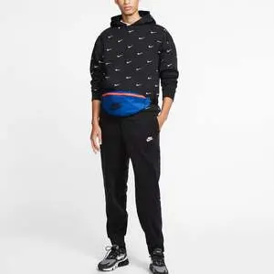 Nike All Over Swoosh Logo Hoodie - Black