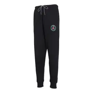 JORDAN Winter Utility Fleece Lined Bundle Feet Casual Sports Long Pants - Black
