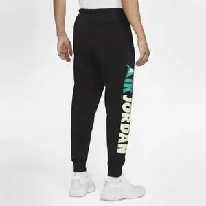 JORDAN Winter Utility Fleece Lined Bundle Feet Casual Sports Long Pants - Black
