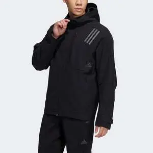 Adidas Hooded Logo Printing Sports Jacket