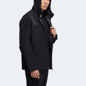 Adidas Hooded Logo Printing Sports Jacket