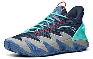 ANTA Athletic Lace-up High-top Sneakers - Blue/grey/red