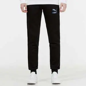 PUMA Iconic T7 Logo Printing Bundle Feet Sports Pants - Black