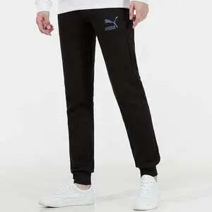 PUMA Iconic T7 Logo Printing Bundle Feet Sports Pants - Black
