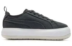 PUMA Suede Mayu Canvas Low Top Sneakers - Black/white