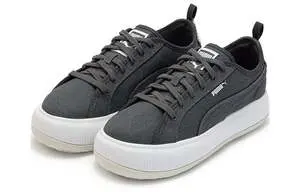 PUMA Suede Mayu Canvas Low Top Sneakers - Black/white