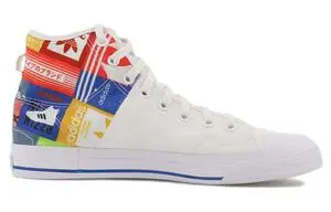Adidas Nizza High Rf 'graphic Design' Sneakers - White/blue/orange