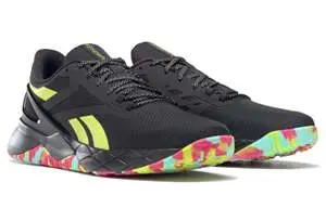 REEBOK Nanoflex Tr " Lime Camo" Athletic Sneakers - Black